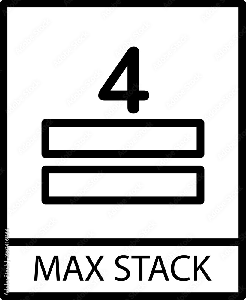 Max Stack with black frame isolated on white background. Max Stack ...