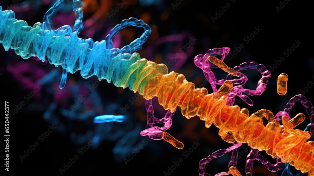 Captured under a powerful microscope, a of ries surrounds a single mRNA ...