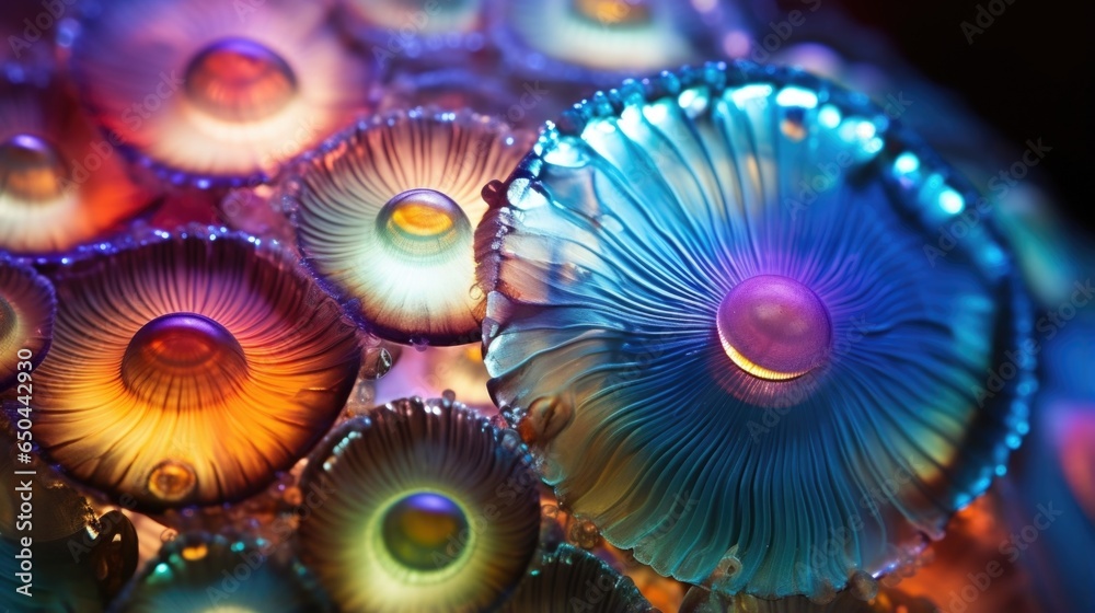 Macro photograph capturing the otherworldly beauty of microalgae ...