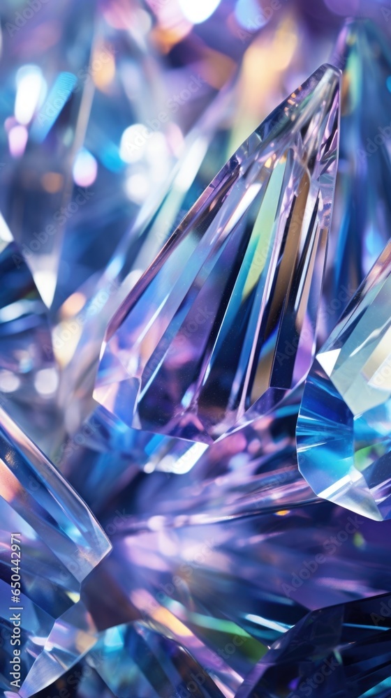 Image 2 An upclose capture of delicate, transparent crystals ...