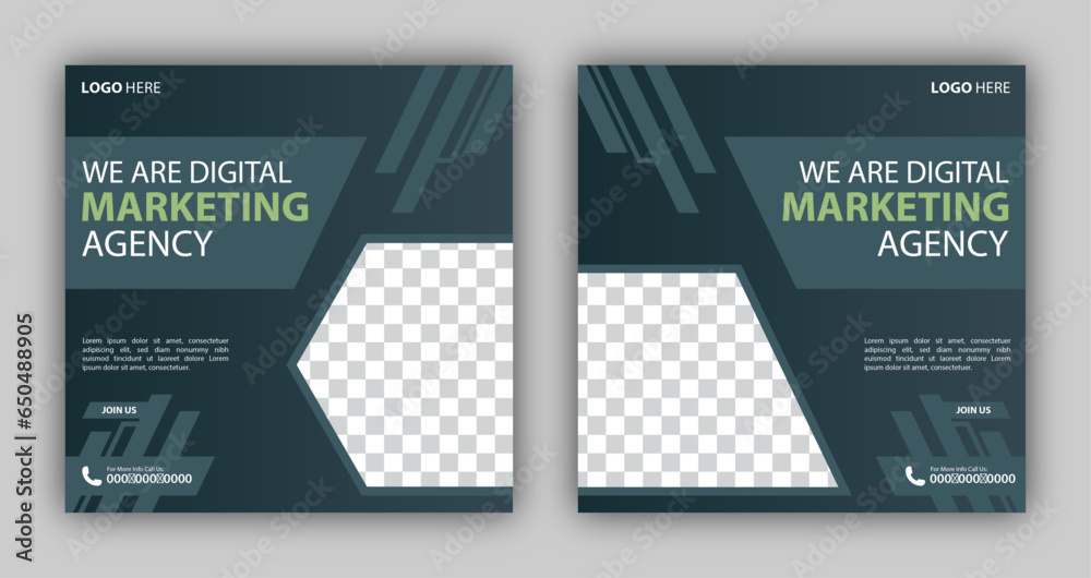 Corporate and digital business marketing promotion post design or ...