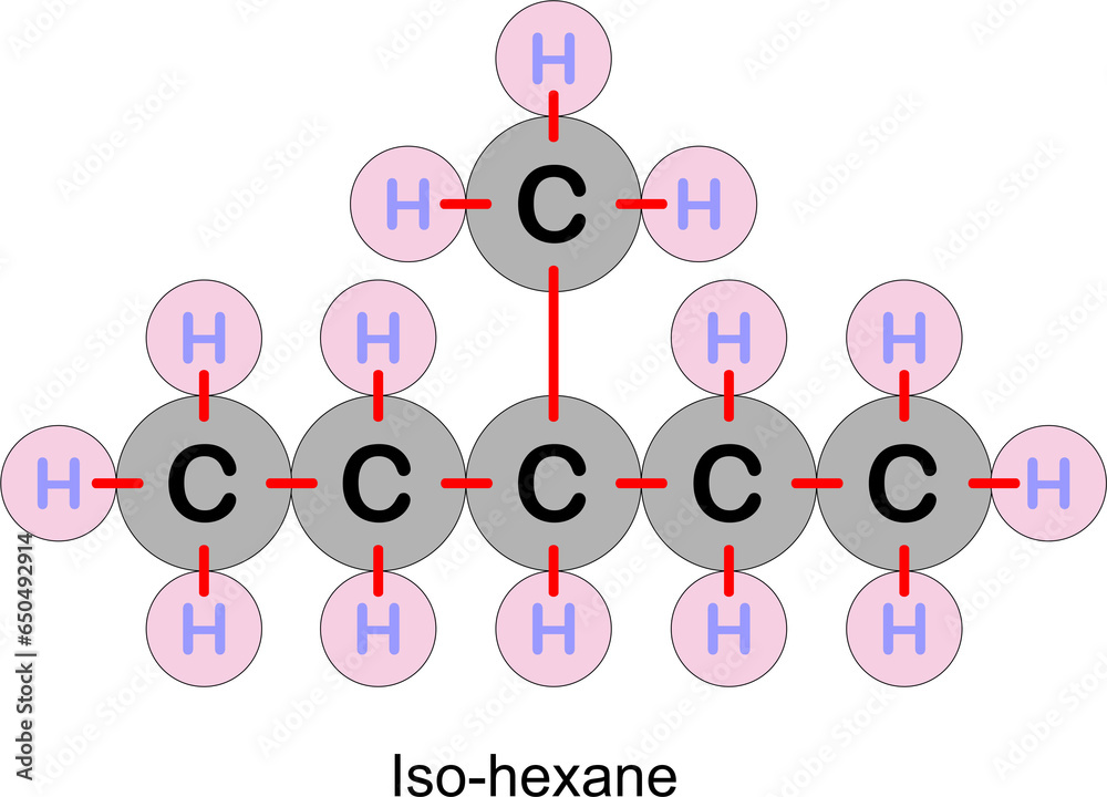 Iso-hexane Stock Illustration | Adobe Stock