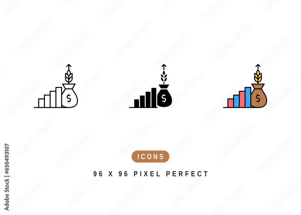 Crop Yield Icon. Harvest Increase Report Symbol Stock Illustration ...