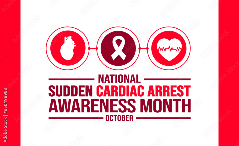 October Is National Sudden Cardiac Arrest Awareness Month Background