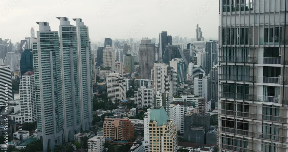 Big city shot. Static view video of thriving metropolis landscape ...