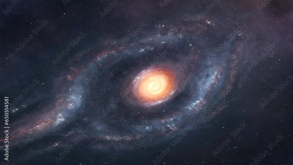 Circles of Galaxies and Star Clusters in outer space. Space view ...