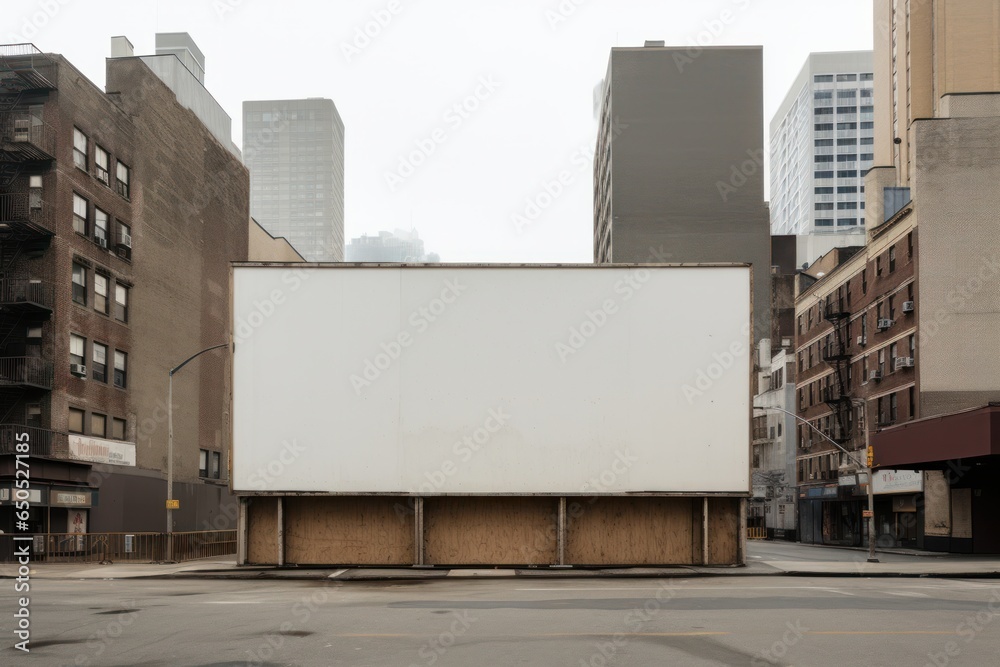 Vast digital screen in urban setting, primed for advertising. Blank ...