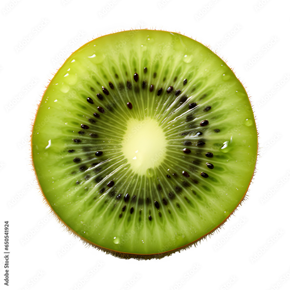 Kiwi fruit slice isolated on transparent background ,round kiwi fruit ...