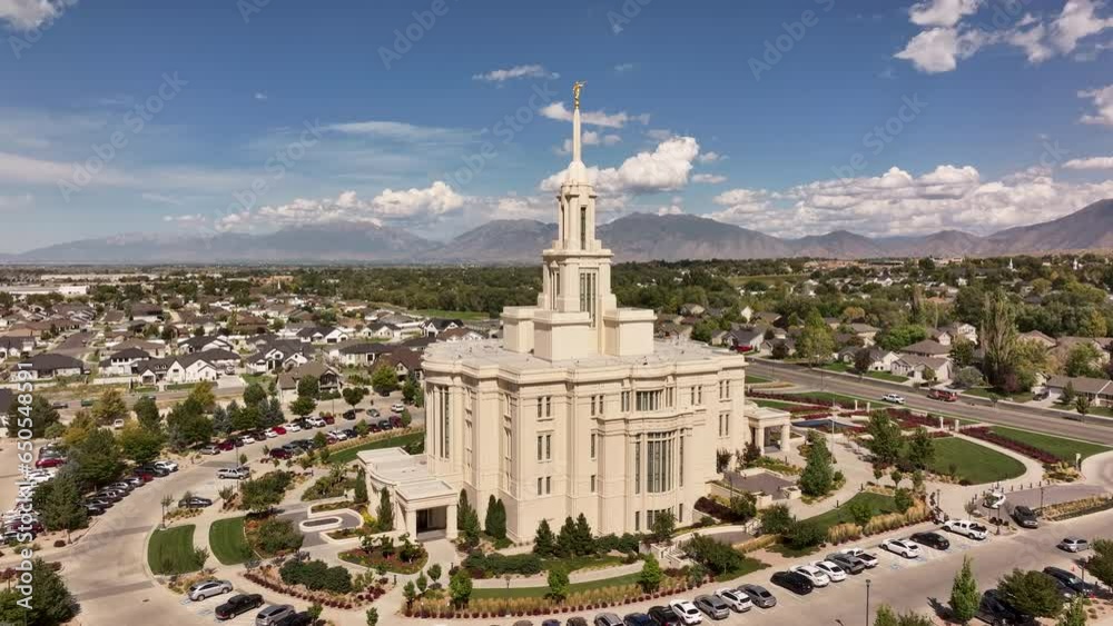 Aerial Payson Utah LDS Temple slide side 2. The Church of Jesus Christ ...