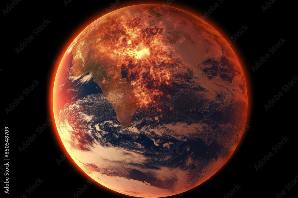 Global warming is the long-term heating of Earth, Gnerative AI Stock ...