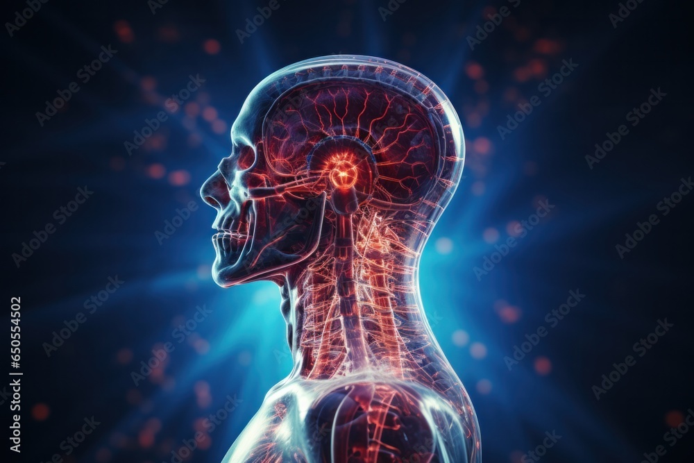 3d medical illustration of inflamed organs in human body. Medical and ...