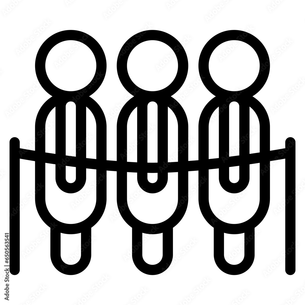 queue icon with outline style. Suitable for website design, logo, app ...