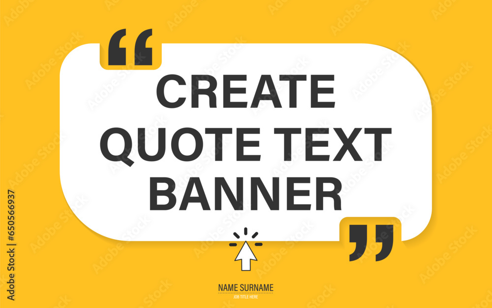 Quote design template. Empty textbox frame with copyspace Borders with ...
