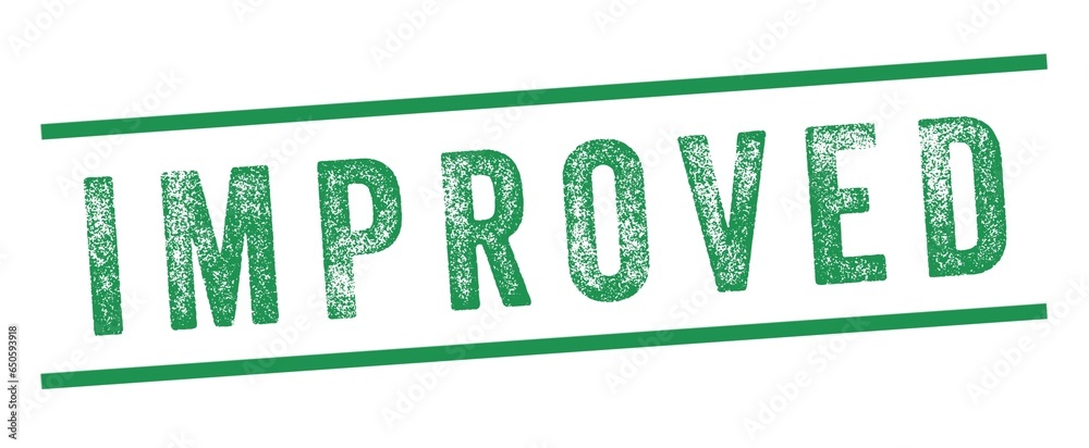 Improved Green Watermark Stamp isolated on white background. Text ...