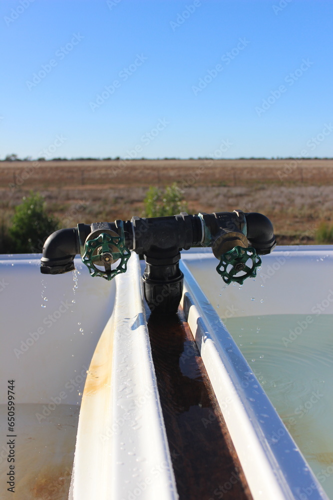 Taking a bath in the Australian outback using hot water from the ...