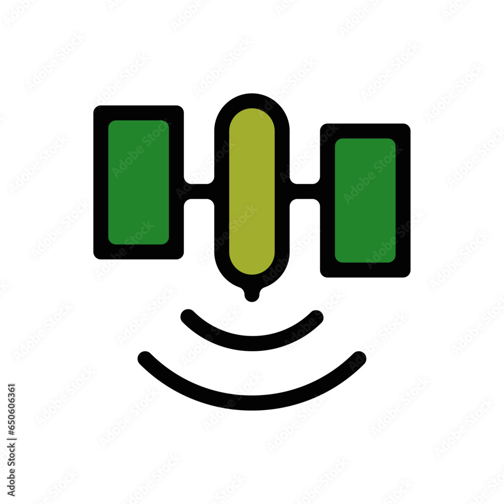 picto logo icones et symbole antenne satellite gras vert Stock Vector ...