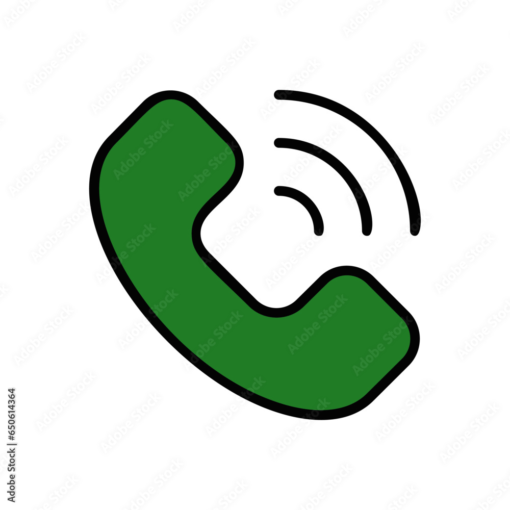 picto logo icones et symbole appel en cours gras vert Stock Vector ...