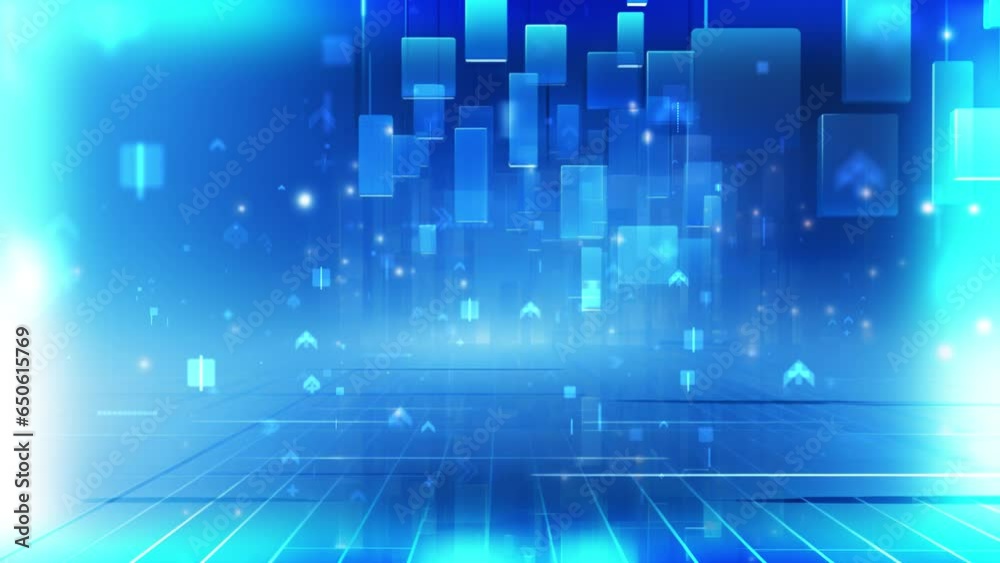 Blue Corporate Background Loop, Blue technology Background Abstract ...