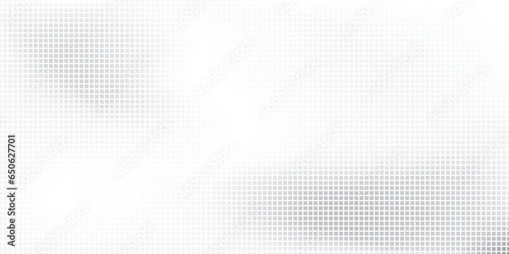 Abstract white and gray gradient background with rectangle net, square ...