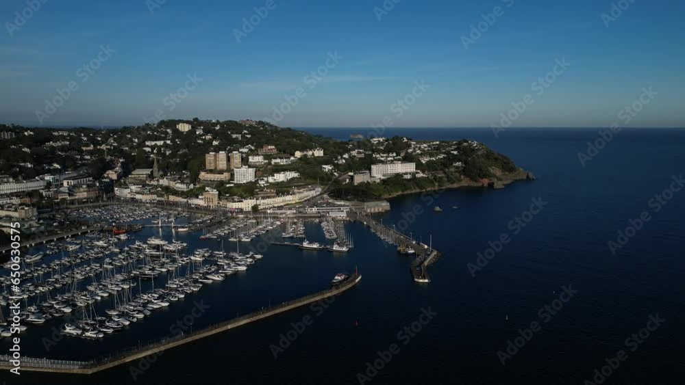 Torquay, Torbay, South Devon, England: DRONE VIEWS: A high angle view ...