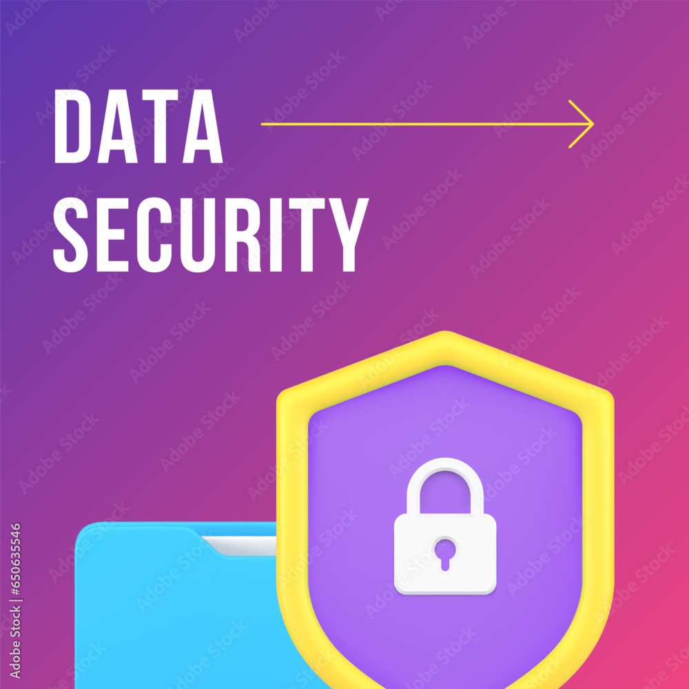 Data security document private storage social media post design ...