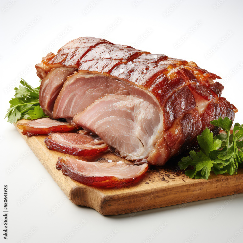 Lechon Asado on white background Ai Generative Stock Illustration ...