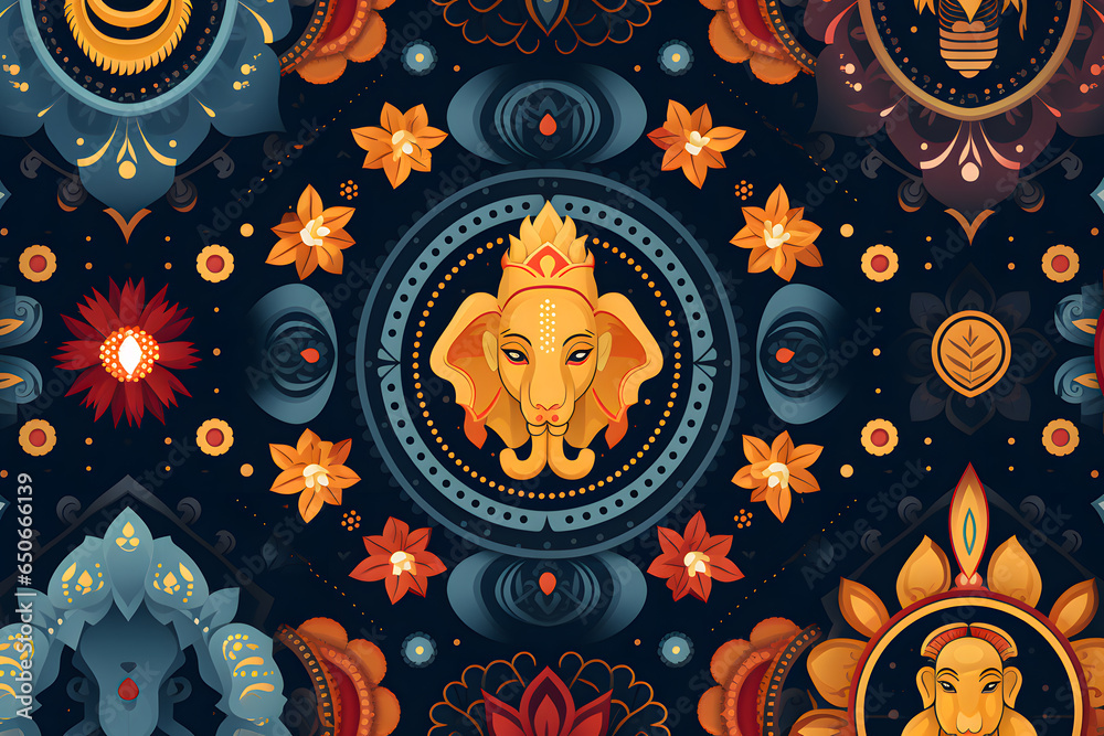 Spiritual Hinduism Patterns: 2D Backgrounds Inspired by the Rich ...
