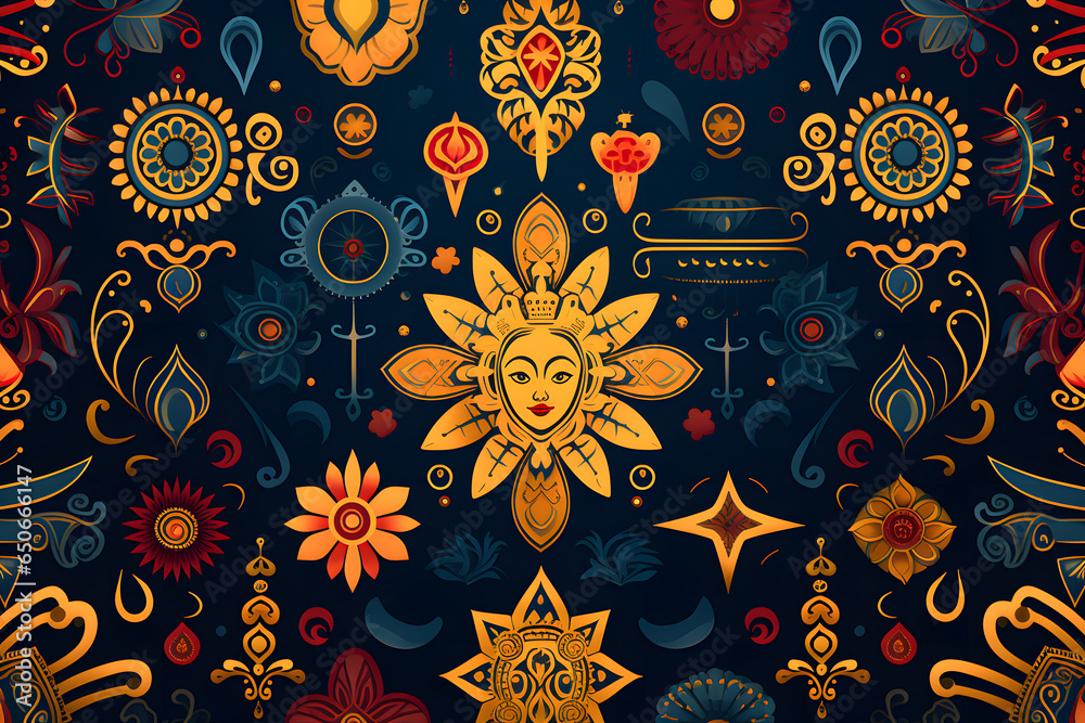 Spiritual Hinduism Patterns: 2D Backgrounds Inspired by the Rich ...