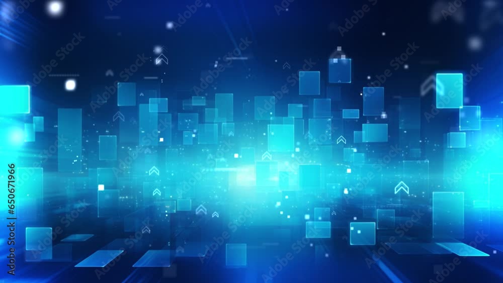 Blue Corporate Background Loop, Blue technology Background Abstract ...