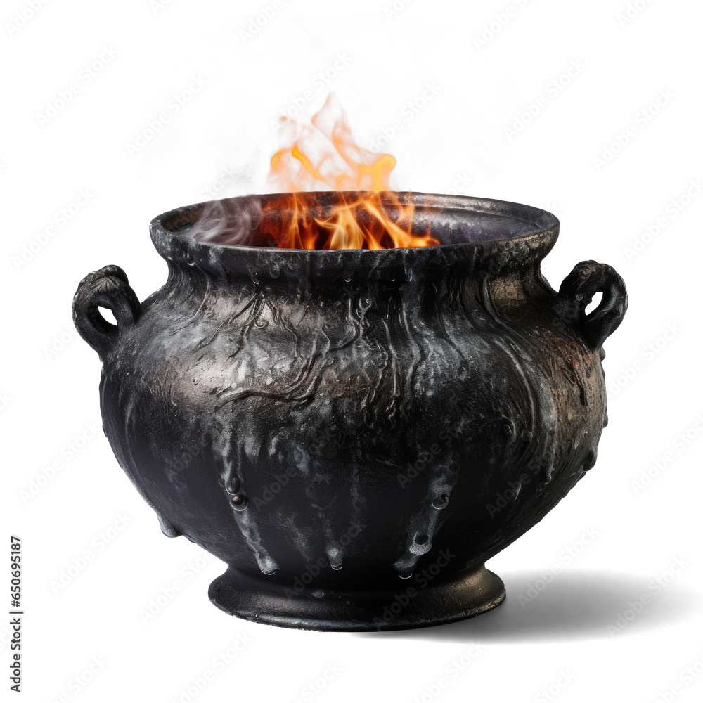 Witch's cauldron, png file of isolated cutout object with shadow on ...