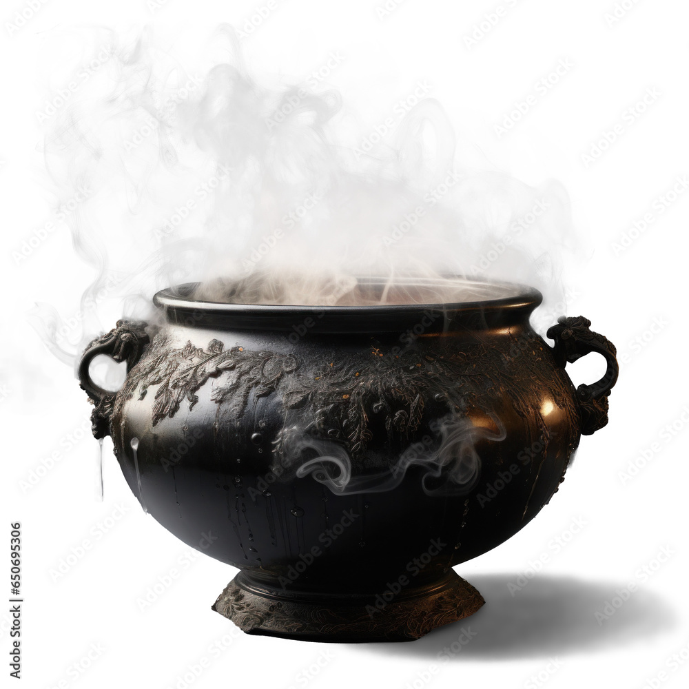 Witch's cauldron, png file of isolated cutout object with shadow on ...