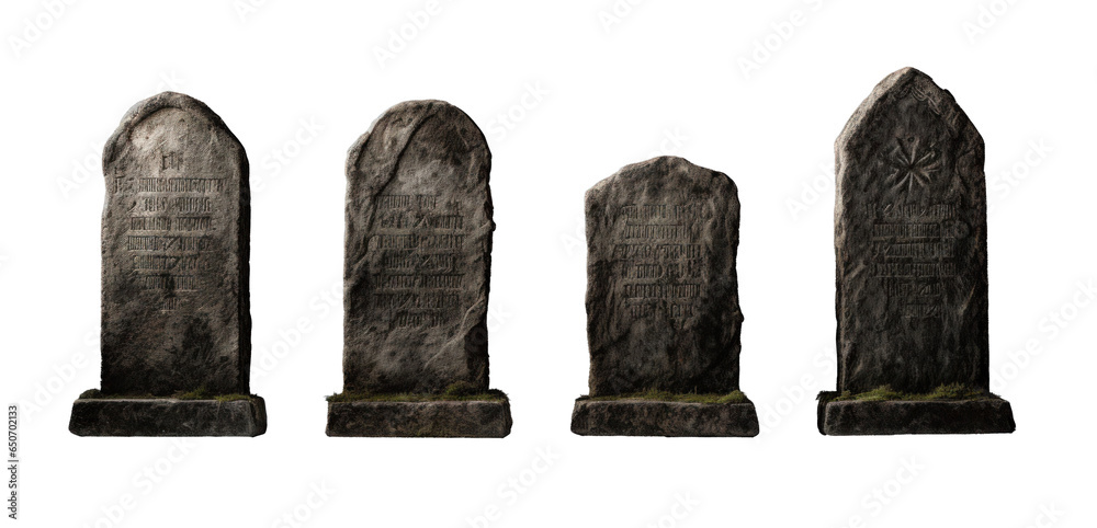tombstones, png file of isolated cutout object on transparent ...