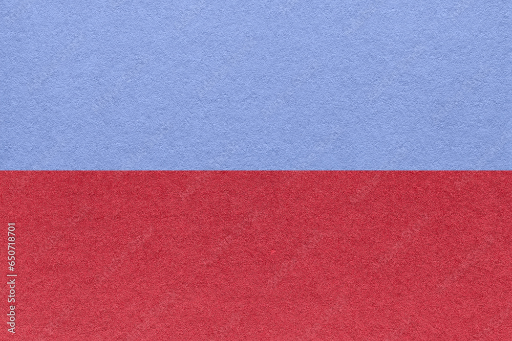 Texture of craft red and blue paper background, half two colors ...