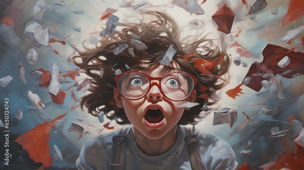 Illustrative concept depicting ADHD- Attention Deficit Hyperactivity ...