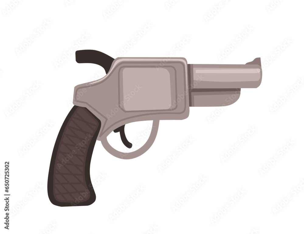 Small sized pocket pistol cartoon handgun design vector illustration ...