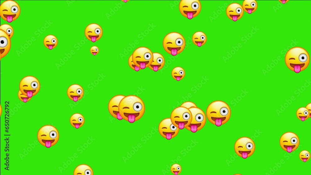 Winking emoji with tongue. Crazy emoticon with stuck-out tongue and ...