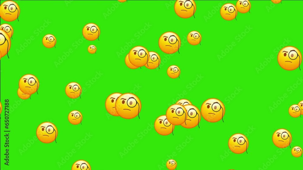 Intelligent emoji. Smug emoticon with Monocle and raised eyebrow ...