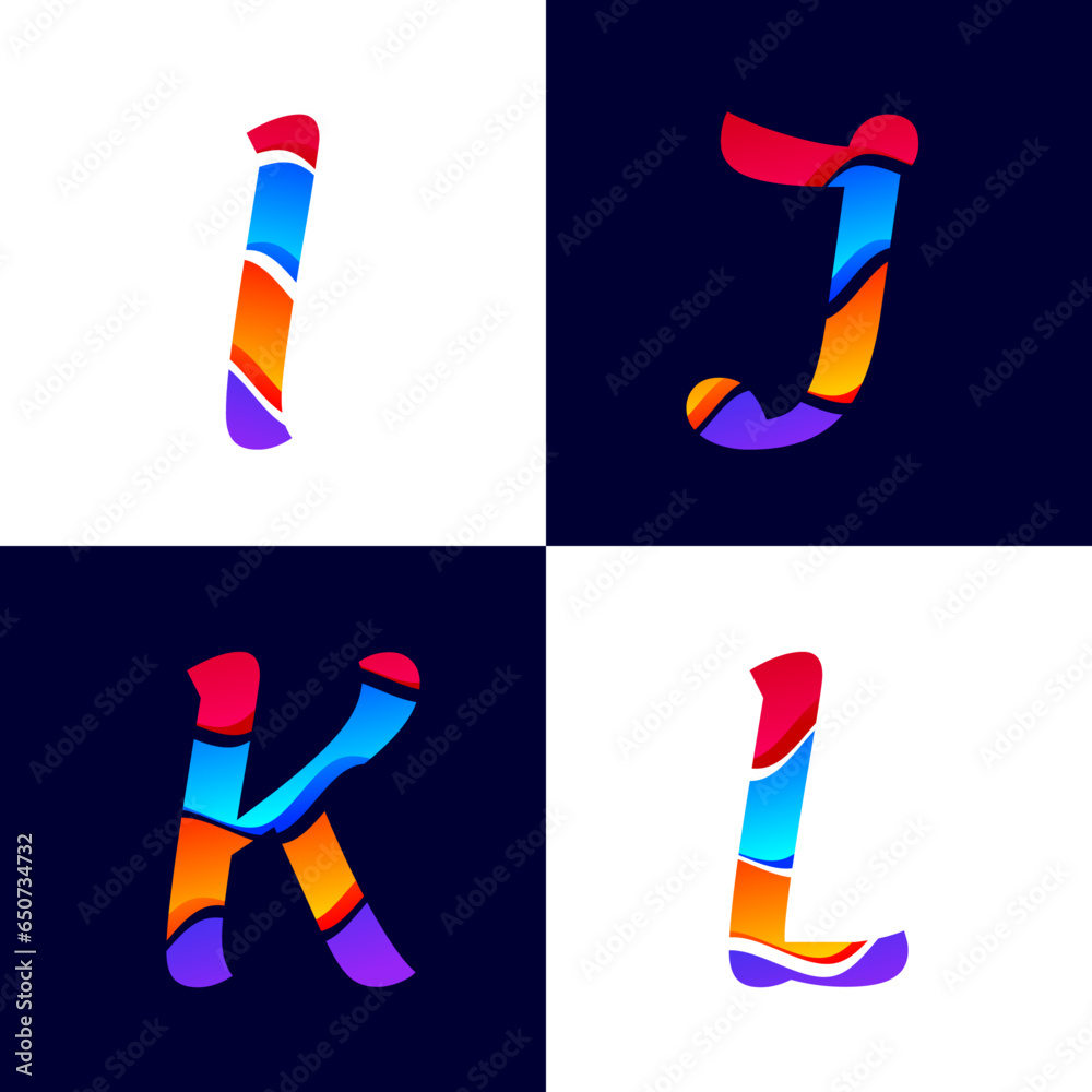 Full color handwriting paint brush lettering latin alphabet letters ...