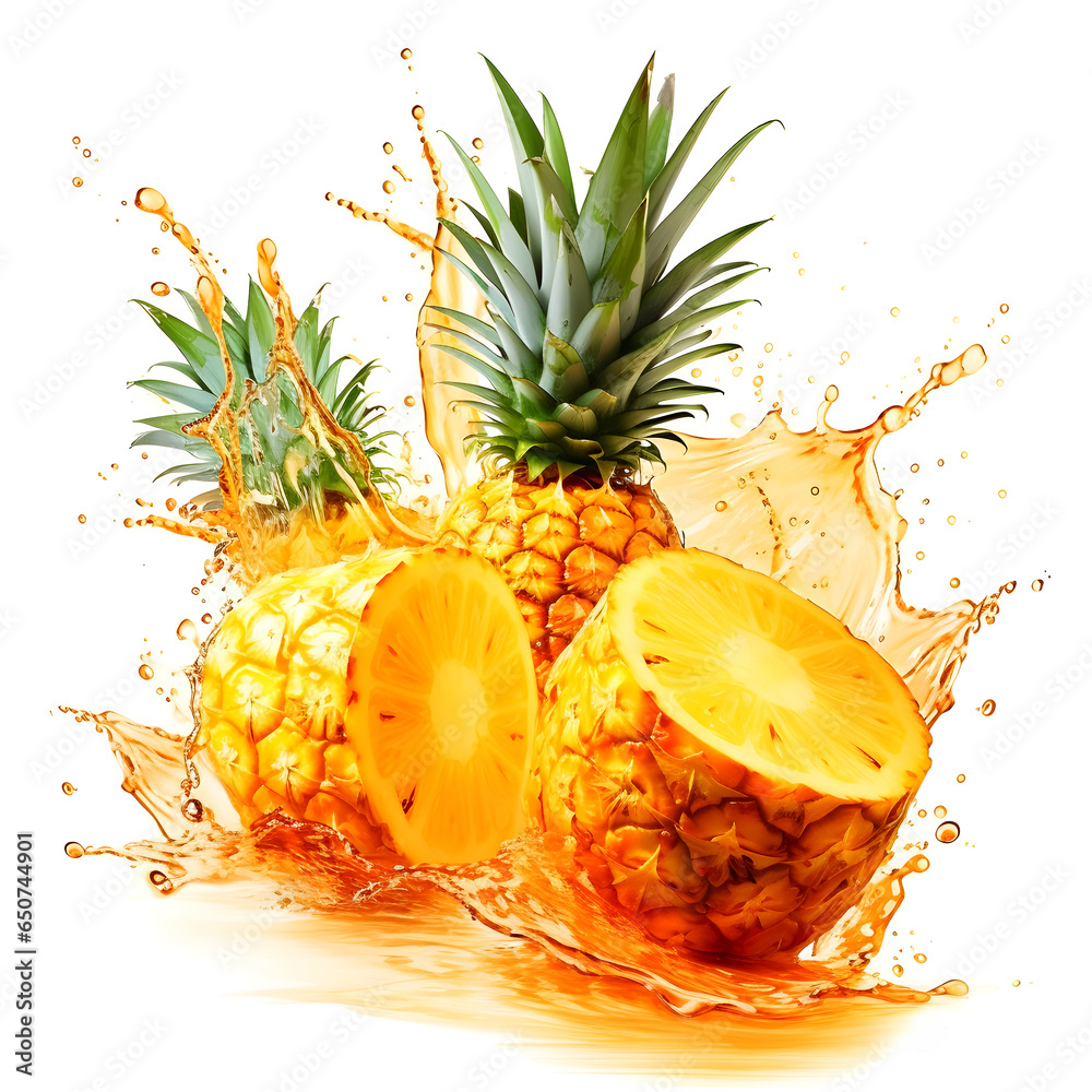 Pineapple Juice Fruits Splash is a Burst of Sunshine. Pineapple Juice ...