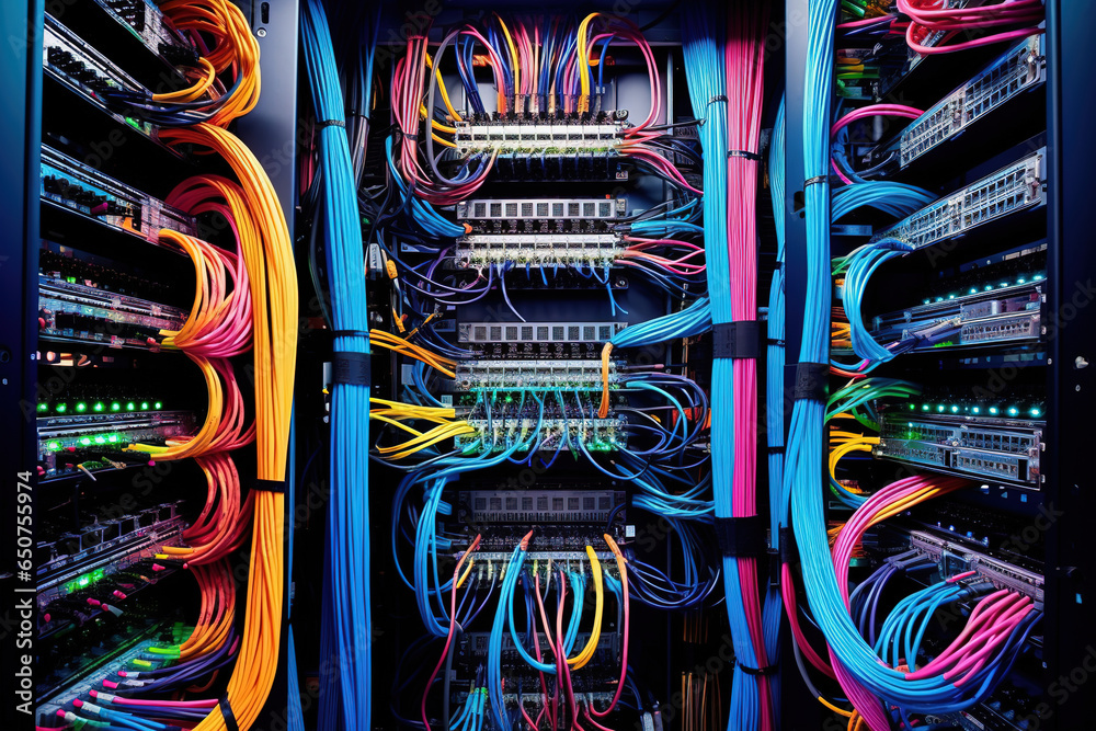 The system configures the wires of the network equipment. Structured ...