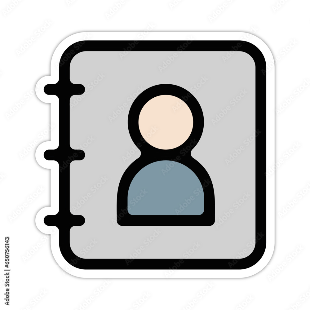 picto logo icones et symbole contact profil cv gras couleur bleu relief ...