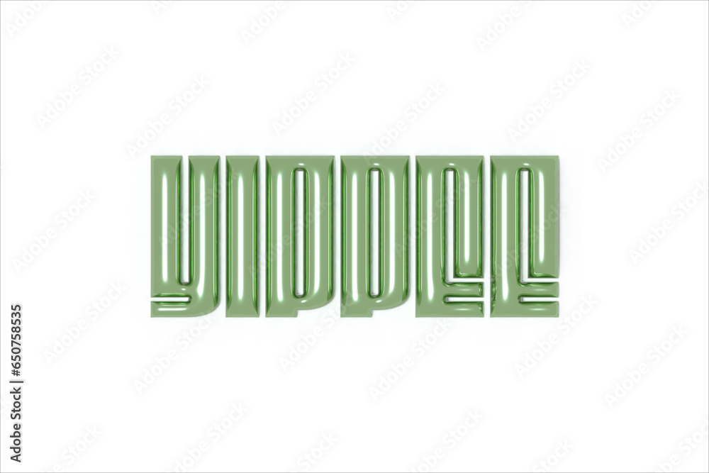 Yippee text, balloon text, metalic text, green text, puffy text Stock ...