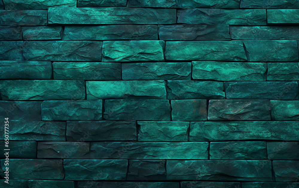 Seamless texture background in the form of bricks in green tones ...