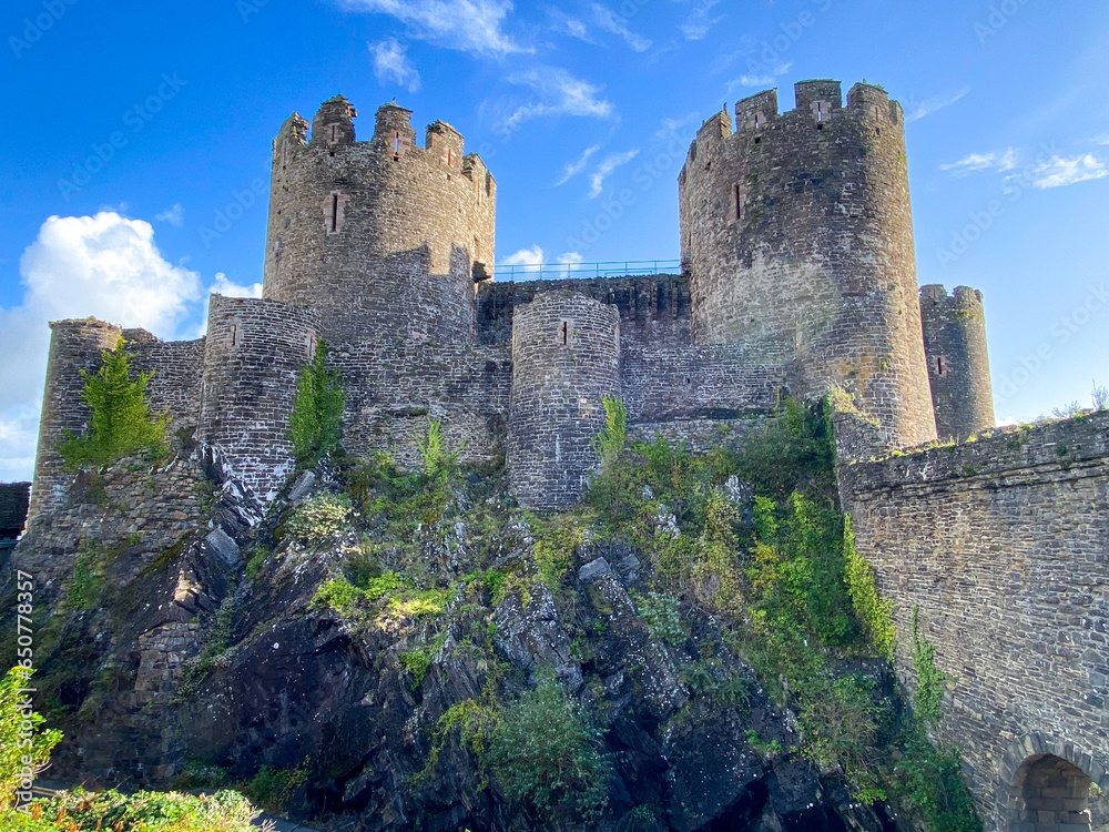 Conwy, North Wales, United Kingdom: Conwy Castle fortification built by ...