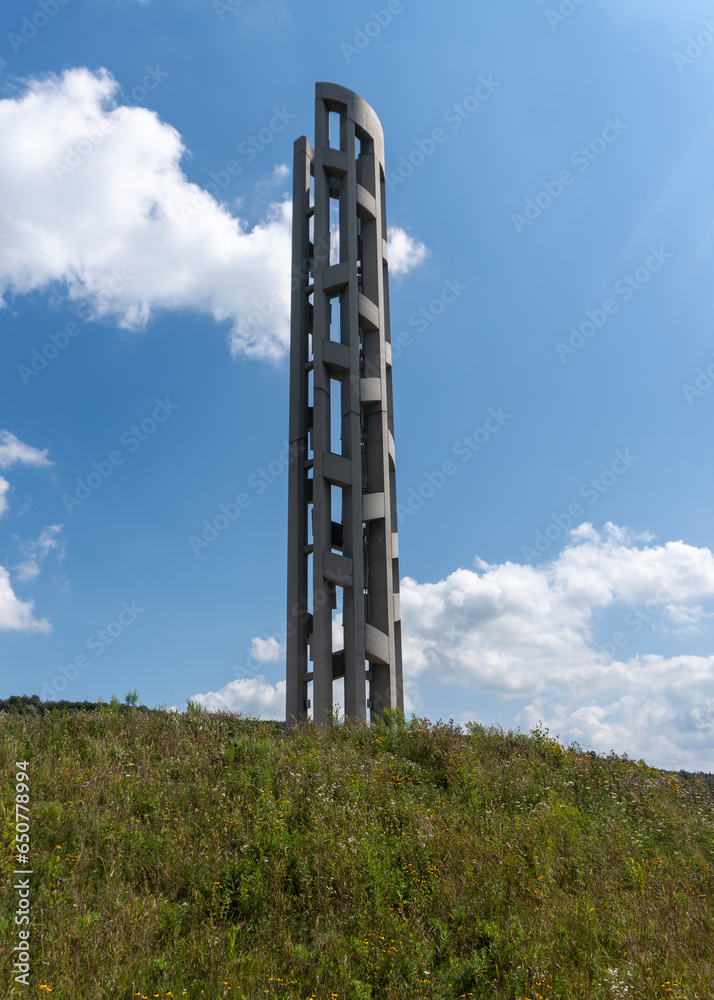 Stoystown, PA, USA: The Flight 93 National Memorial Tower of Voices. 40 ...