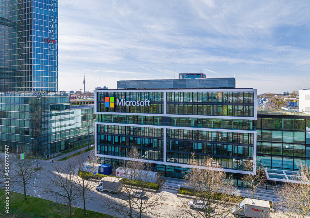 IBM Watson IoT Center and Microsoft Headquater in Munich Germany Stock ...