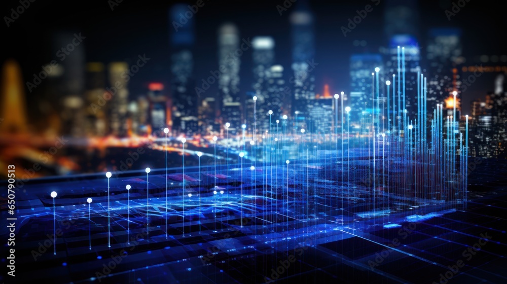 Illustrate the process of analyzing vast amounts of data with visuals ...