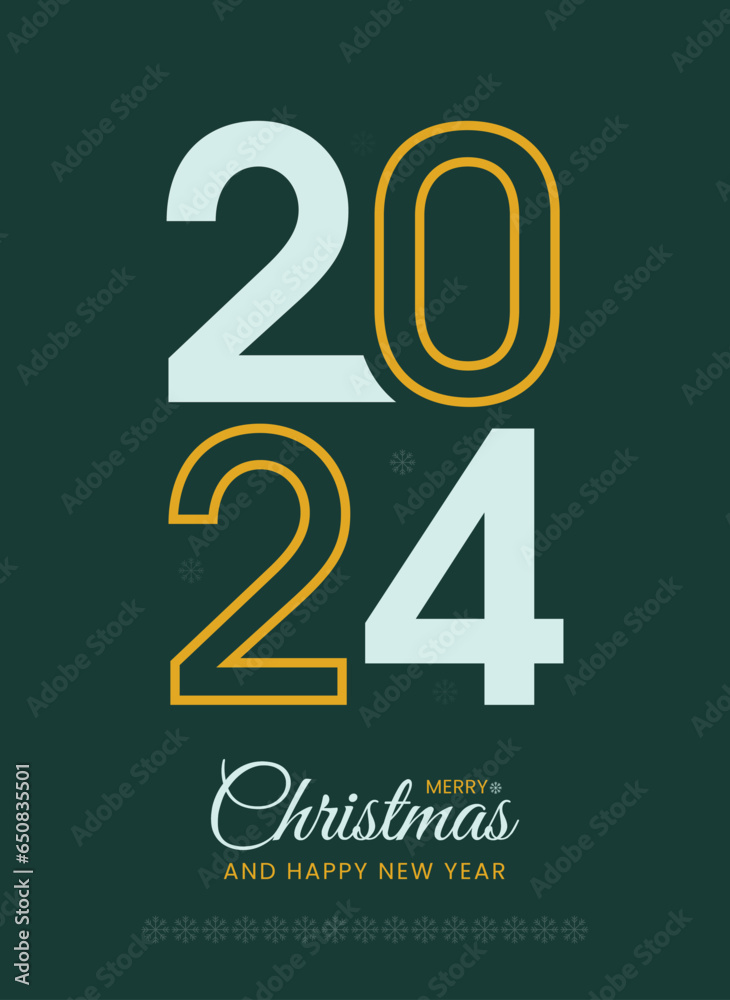 Modern new year event design. With unique and colorful cut numbers ...