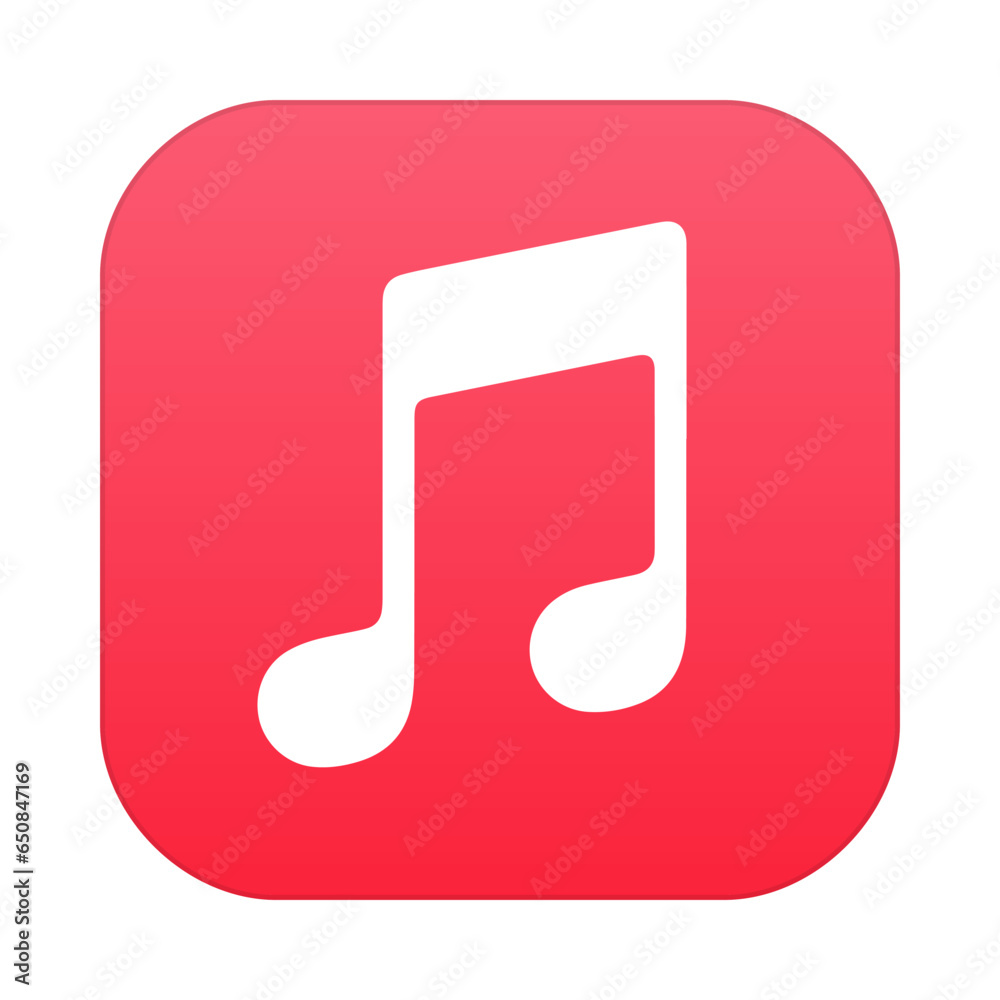 Apple music app icon. Music streaming service Stock Vector | Adobe Stock