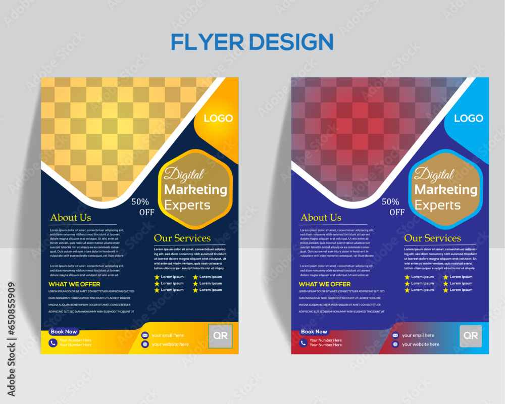 Corporate business annual flyer design, Leaflet presentation brochure ...